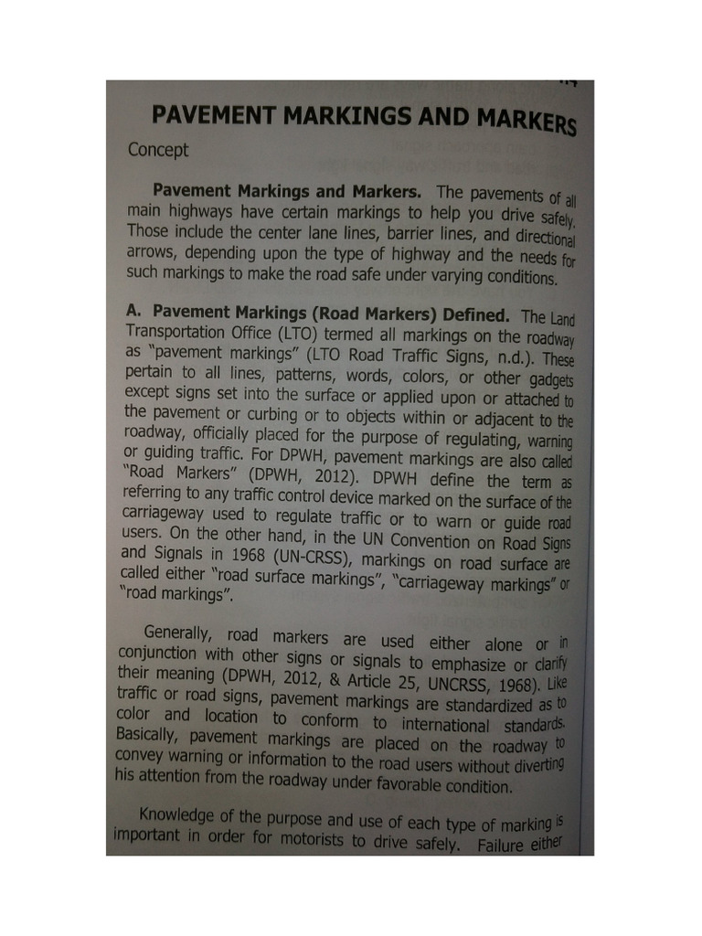 CDI 105 Module 8 Pavement Markings and Markers | PDF