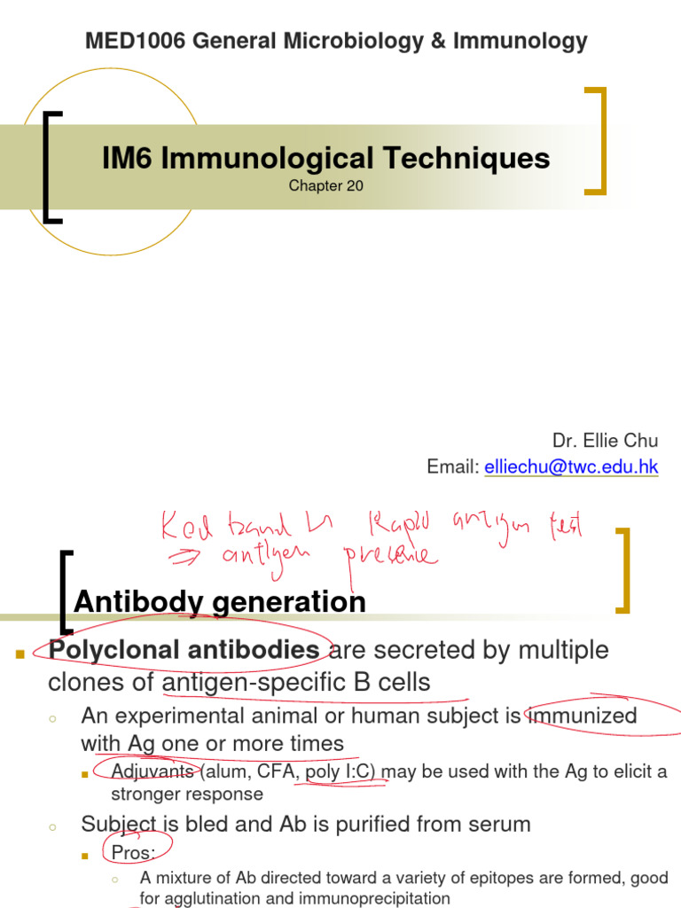 sIM6 - Immunological Techniques - 22 | PDF | Science & Mathematics | Technology & Engineering