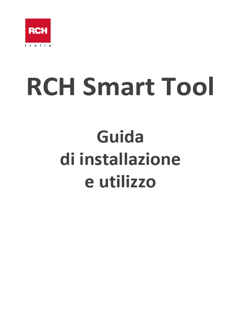 RCH Smart Tool - Guida - Utente - v1.3.5 | PDF