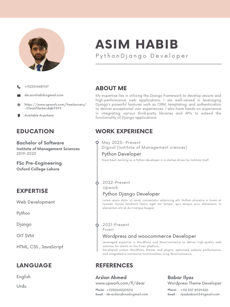 Django Web Developer Profile | PDF | Business | Technology & Engineering