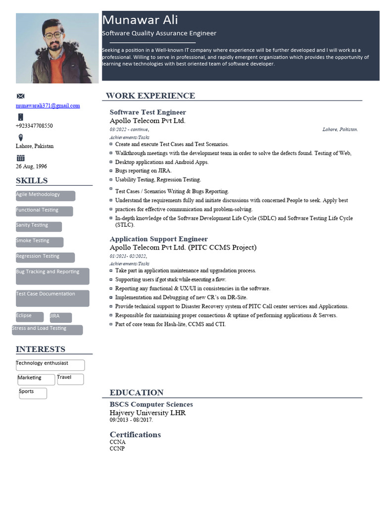 Munawar Ali | PDF | Software | Software Development Process