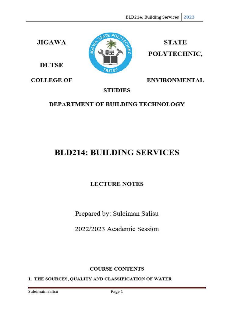 BLD207 (Building Services) | PDF