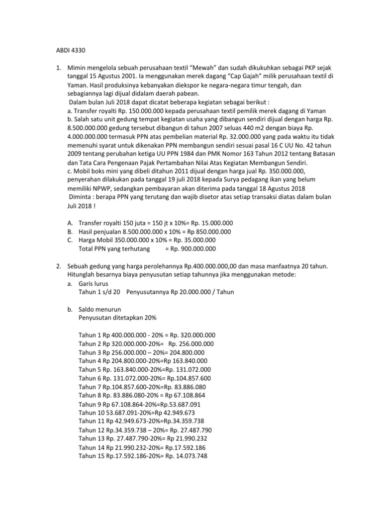 ABDI 4330 Perpajakan | PDF
