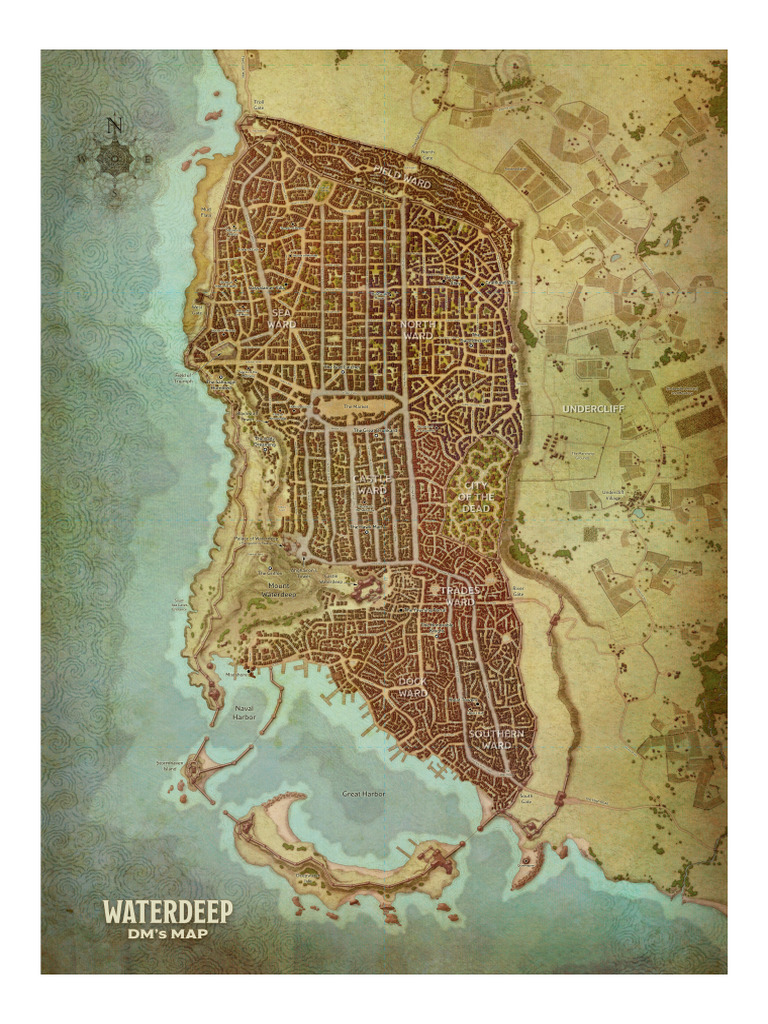 Waterdeep DM's Map | PDF