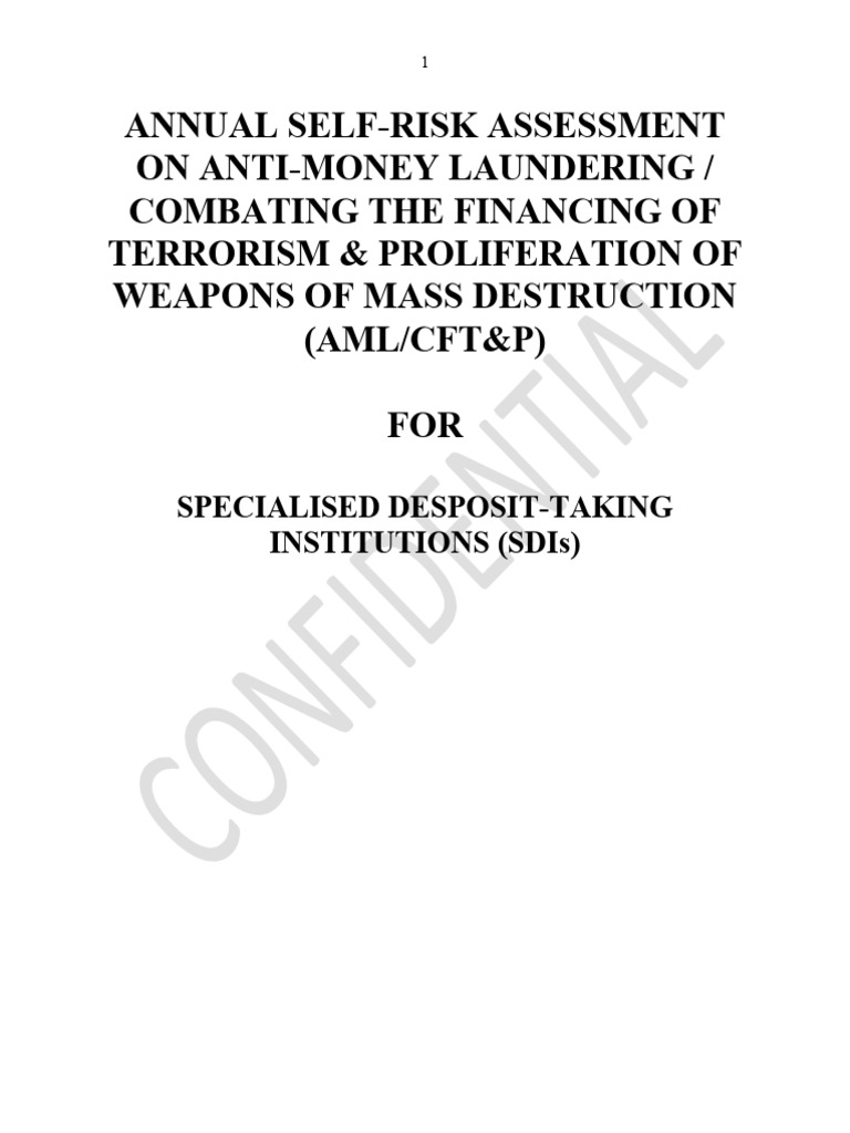 AML_CFT_P Annual Self-Assessment Questionnaire | PDF | Money Laundering ...