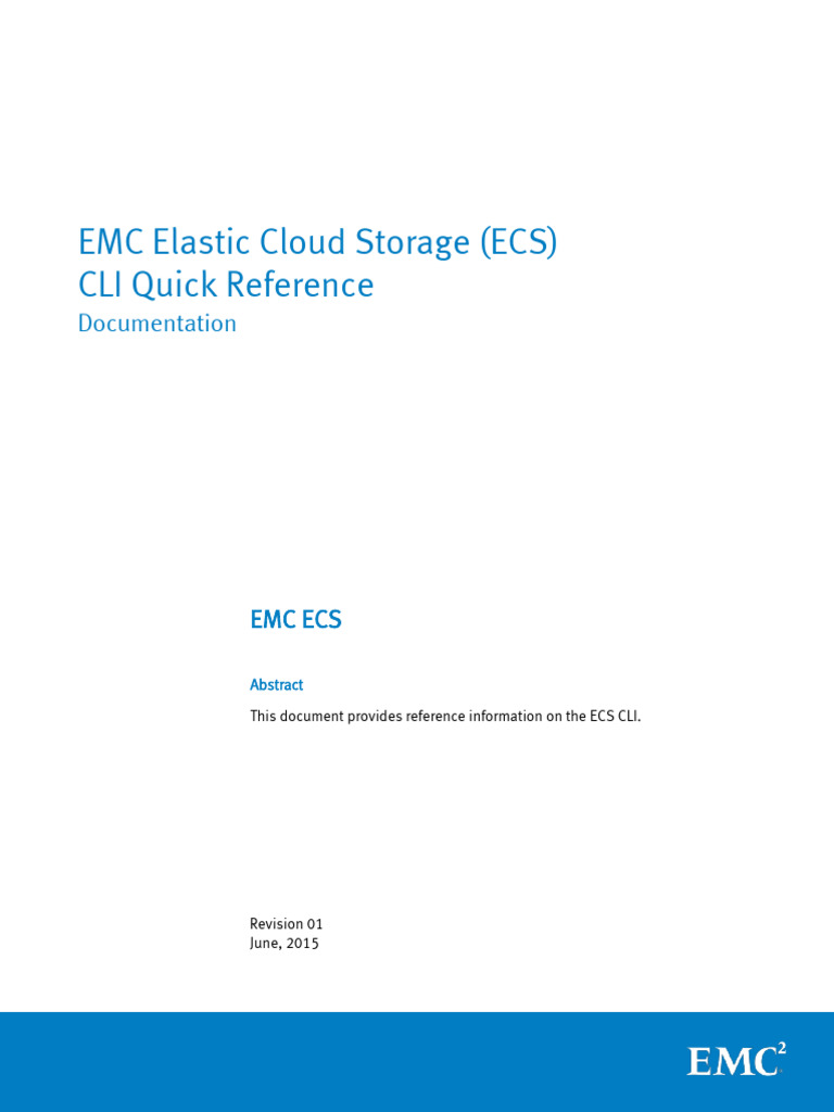 ECS CLI Reference | PDF | Computers