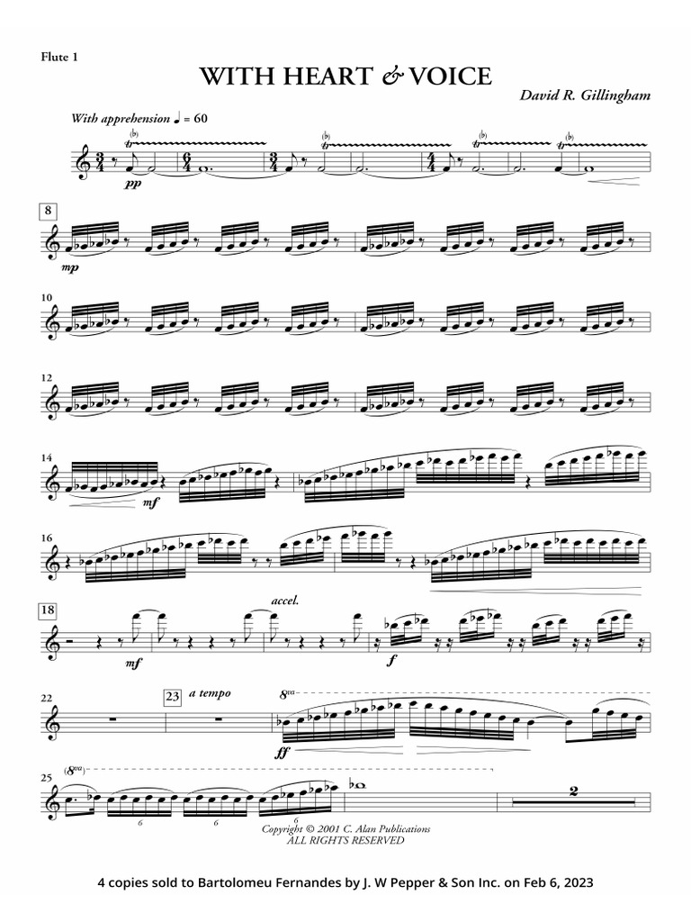 WITH HEART AND VOICE EPRINT-Flute 1 | PDF