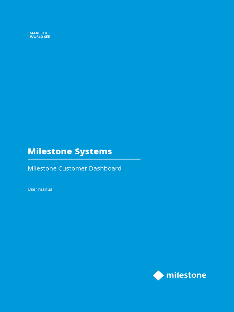 Milestone CustomerDashboardUserManual en-US | PDF