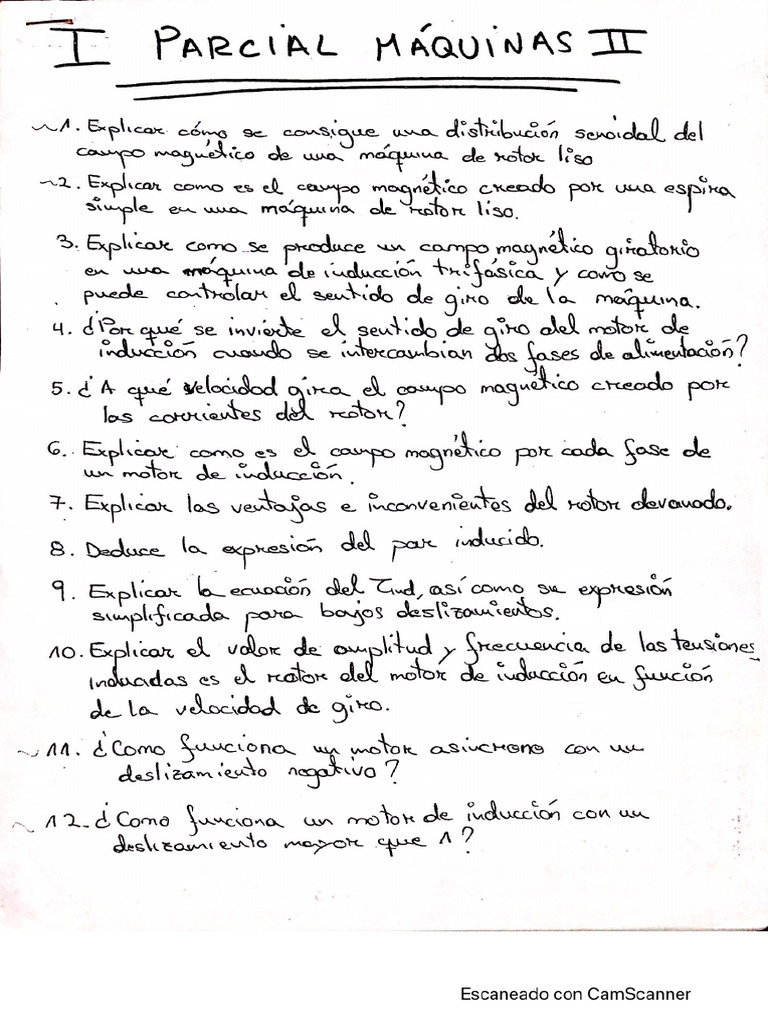 1ºparcial Teoria Maquinas 2 | PDF