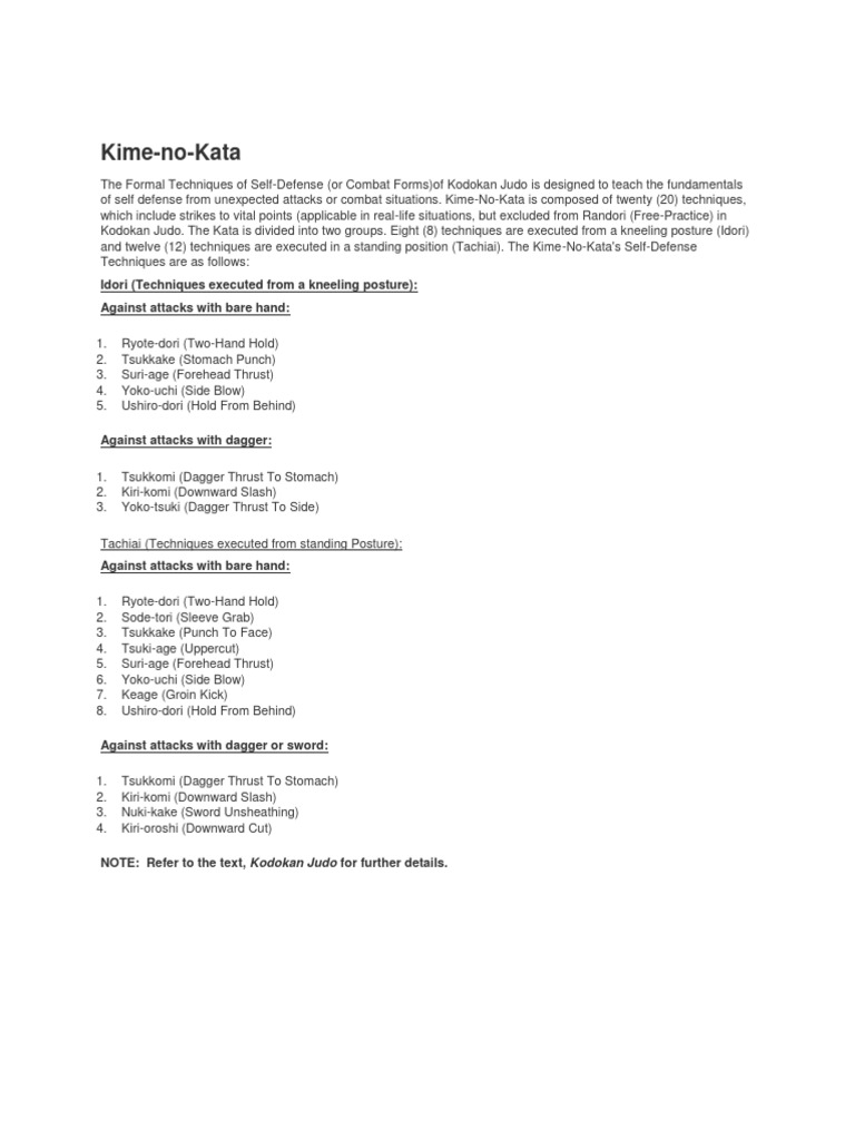 Kime No Kata | PDF
