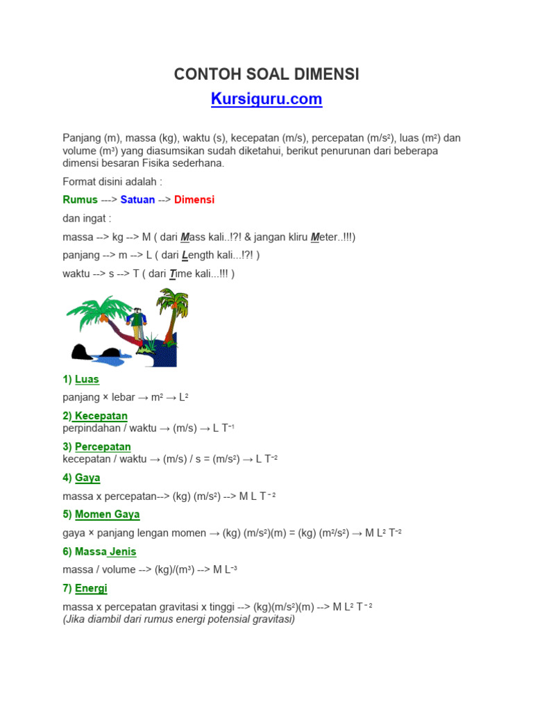 Contoh Soal Dimensi | PDF