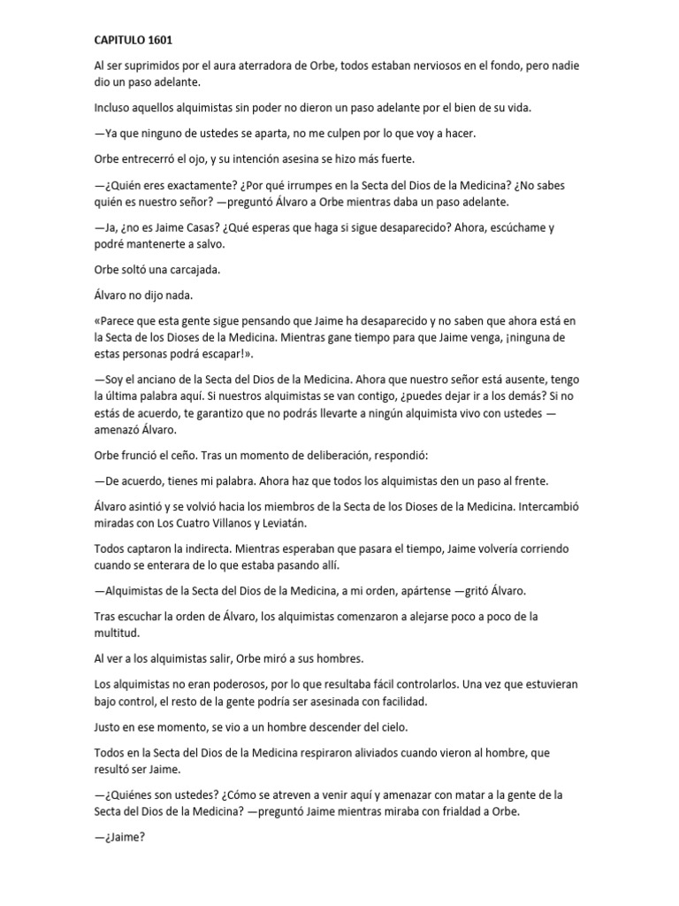 El enfrentamiento de Jaime en la Secta | PDF