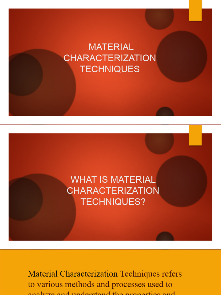 Material Analysis Techniques Guide | PDF | Technology & Engineering