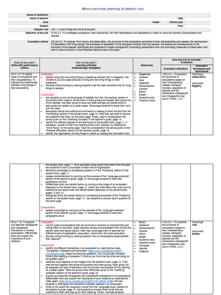 Pathway 4 Unit 1 | PDF | Biodiversity | Ecosystem