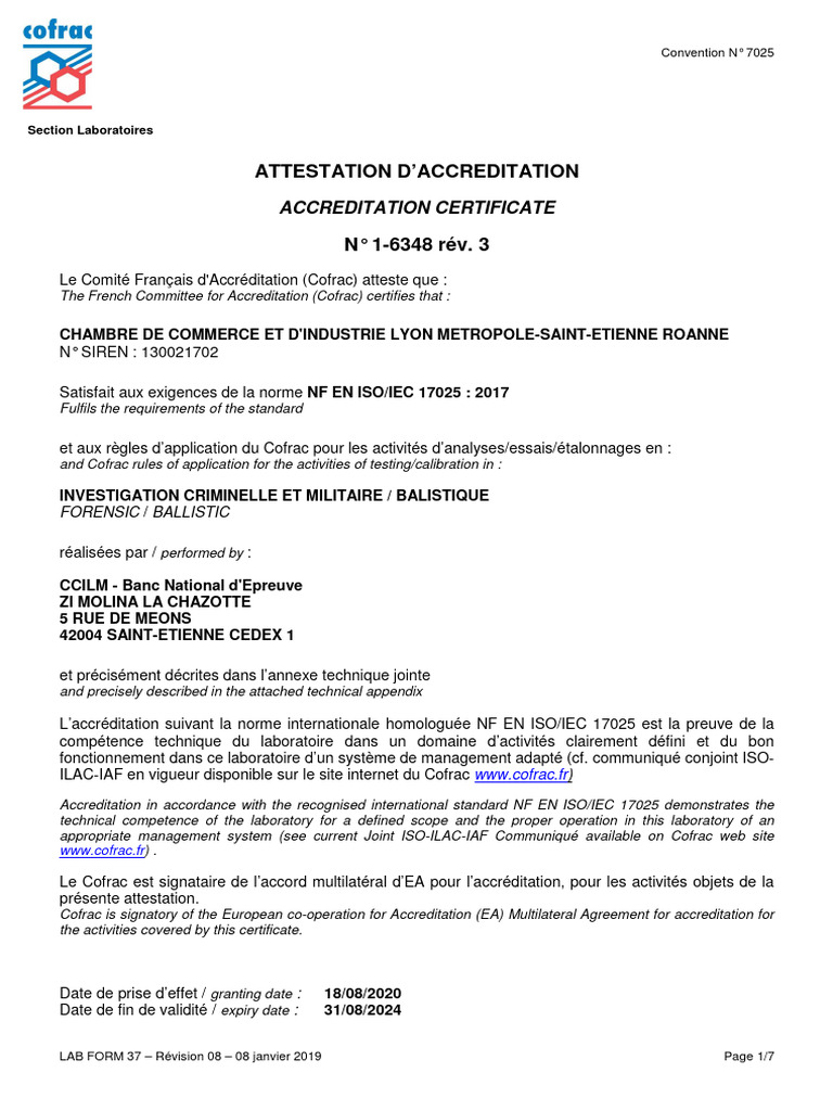 Attestation D'accreditation | PDF