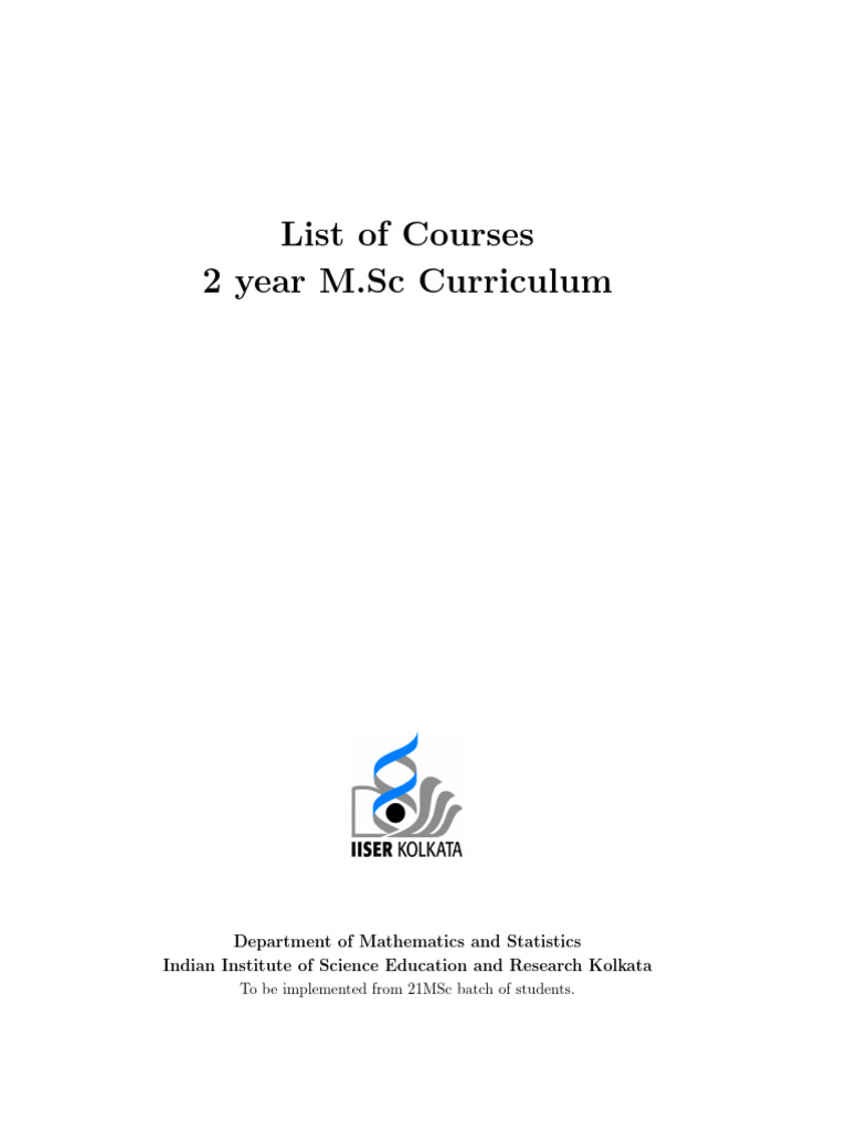 MSC Courses 2021 | PDF