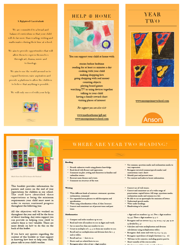 Year Two Leaflet | PDF | Multiplication | Linguistics