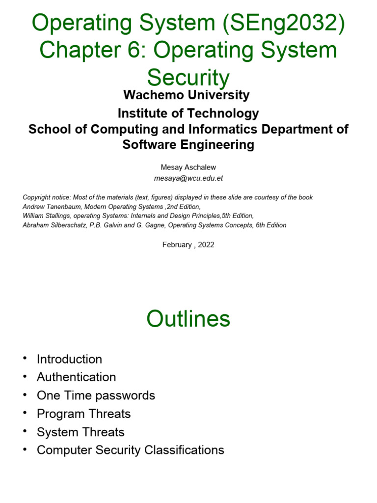 ch6 - Operating System Security | PDF