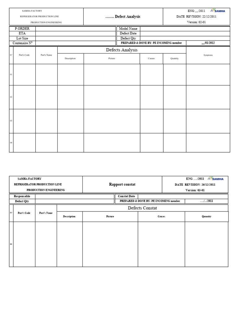 Model de Rapport Fabrication | PDF