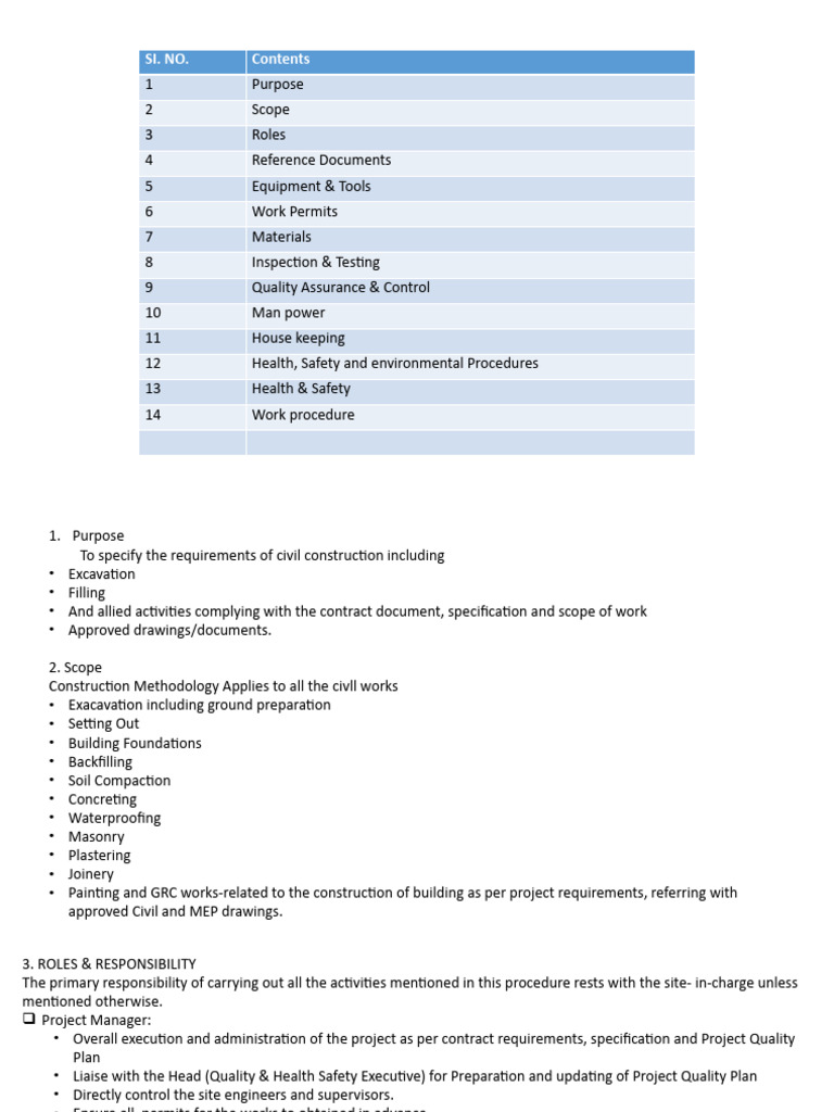 Construction Methodology | PDF