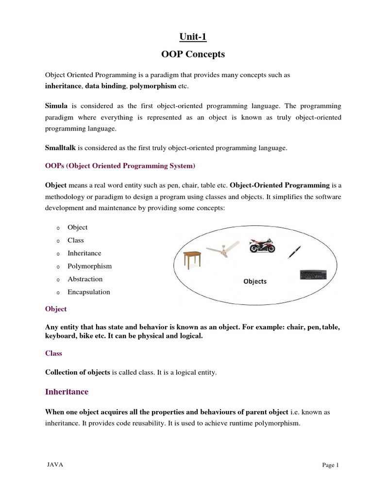 Java Notes Pdf Programming Constructor Object Oriented Programming 3077