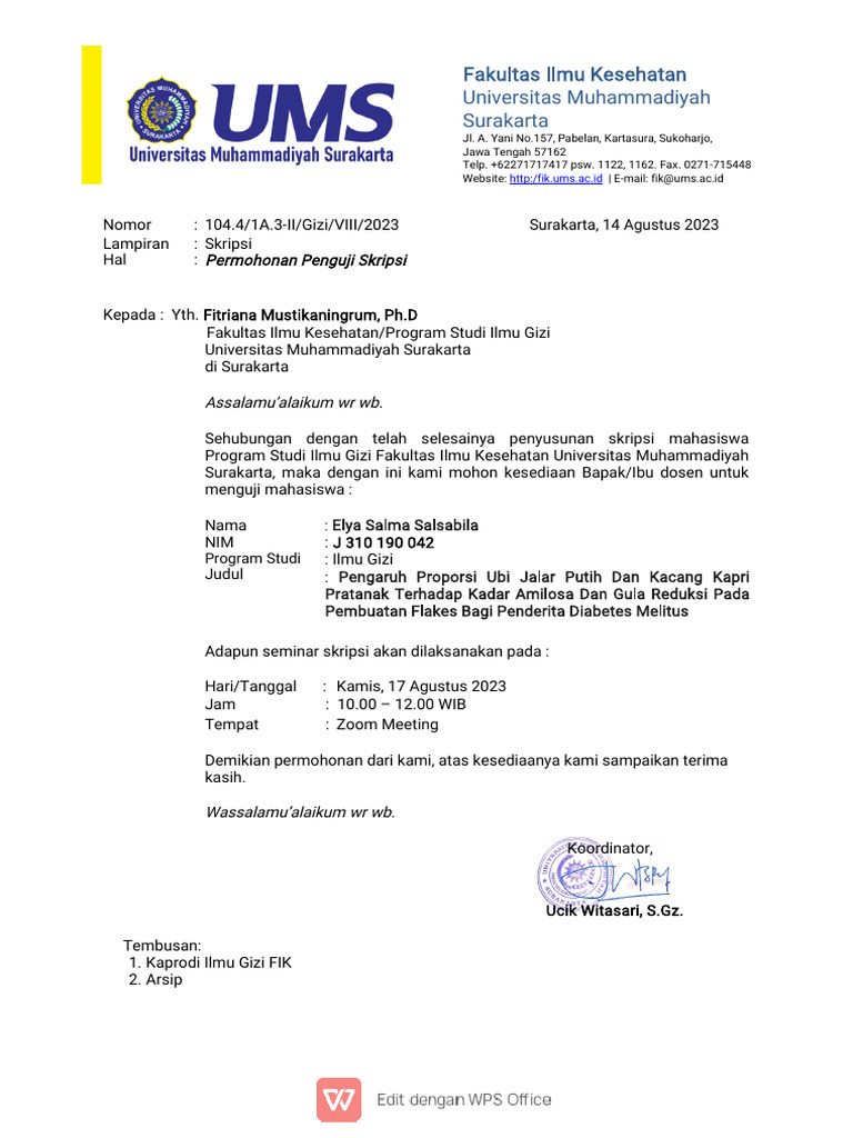Undangan Ujian Skripsi | PDF
