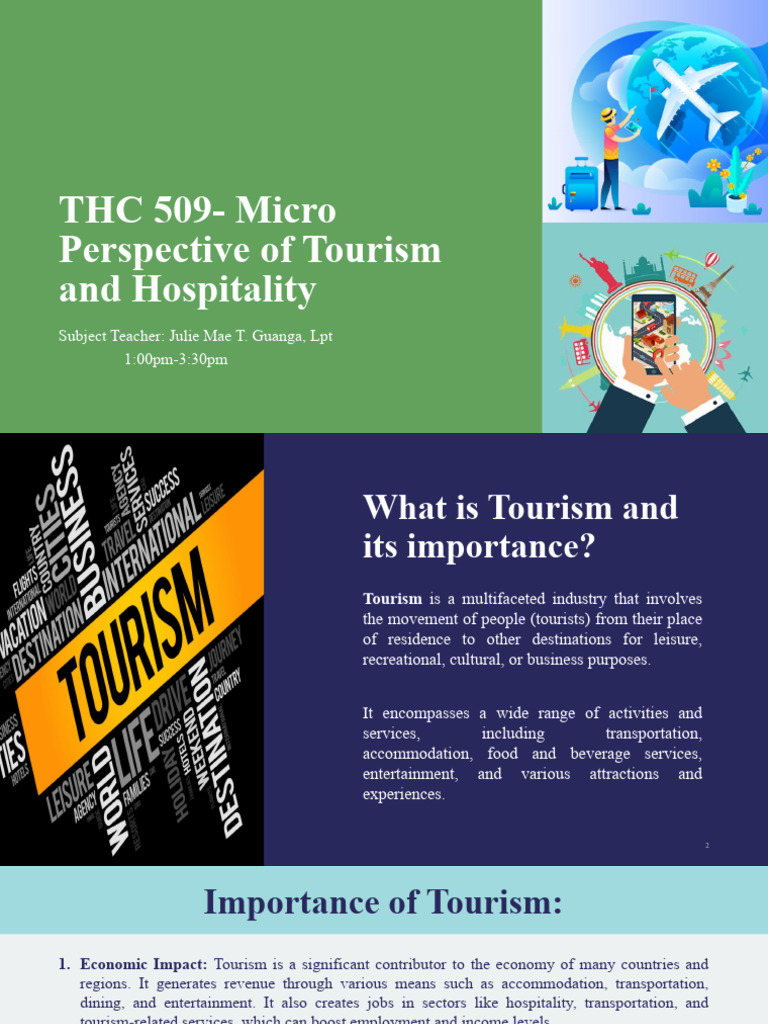 1-2. Introduction To Micro and History of Tourism | PDF