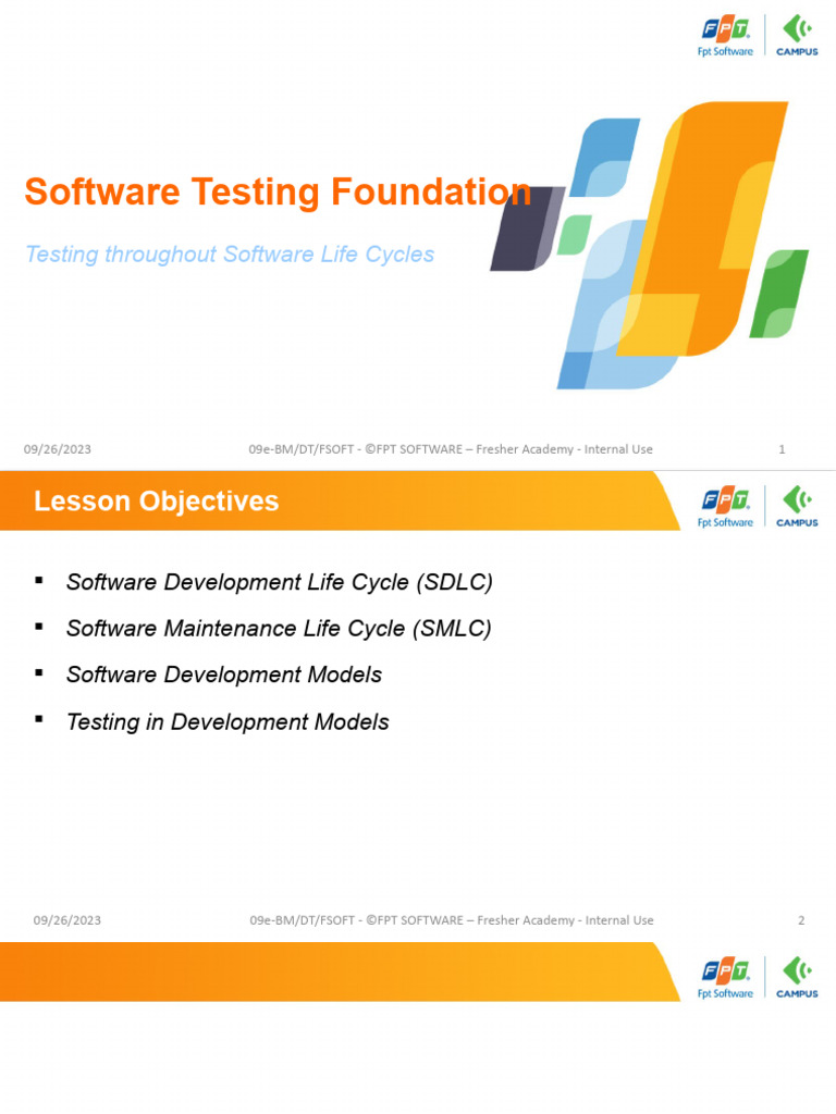 Ses1 - Testing Throughout Software Life Cycles - v1.0 | PDF