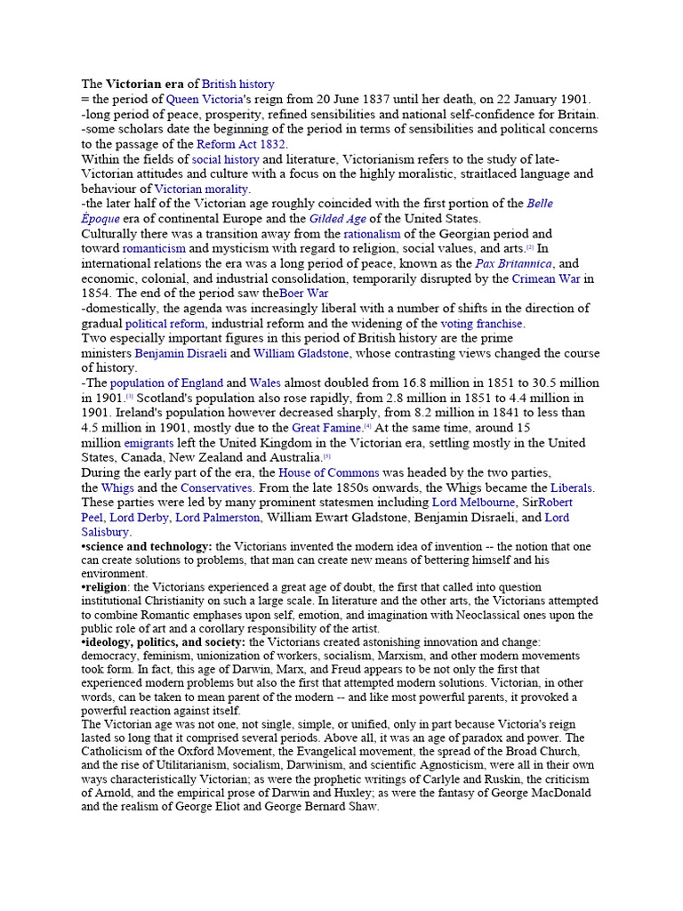 The Victorian Era | PDF | Victorian Era