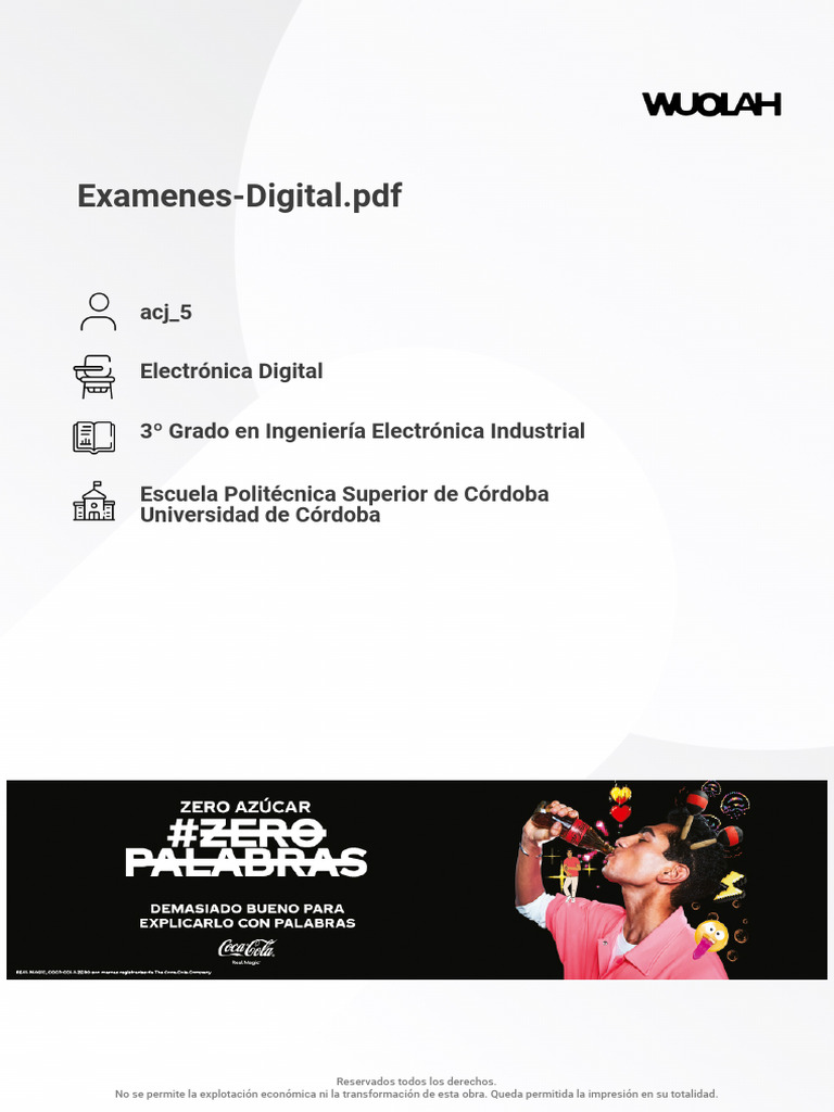 Exámenes de Electrónica Digital | PDF