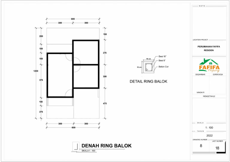 08 Denah Ring Balok | PDF