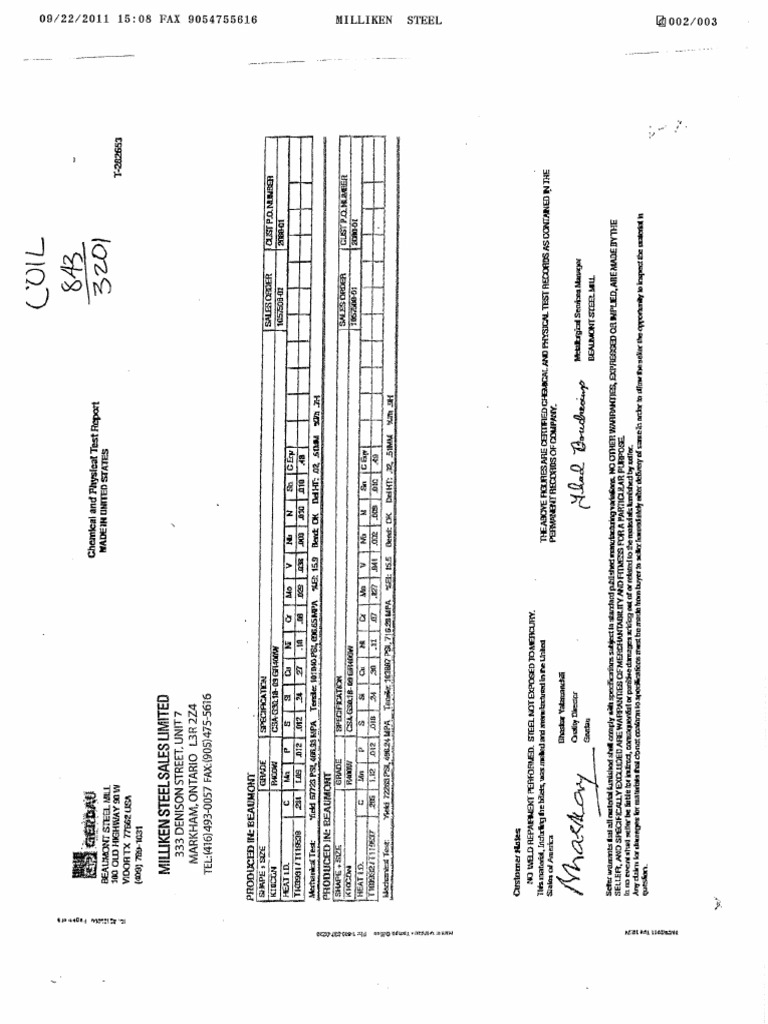 Mill Certificate | PDF