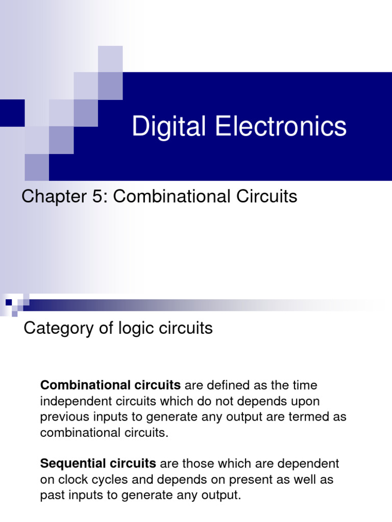 Intro to Combinational Circuits | PDF | Teaching Methods & Materials