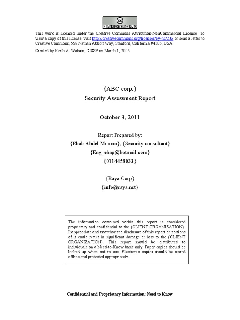 Security Assessment Report Overview | PDF | Vulnerability (Computing ...