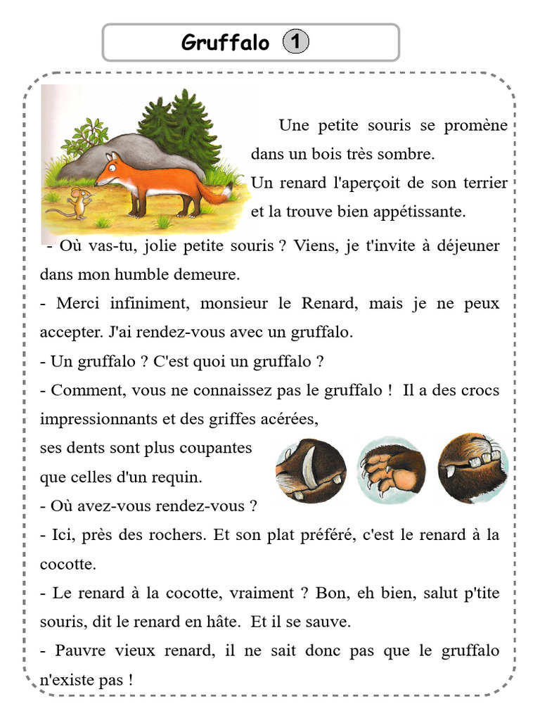 Gruffalo Texte Original 6 Parties Zaubette | PDF