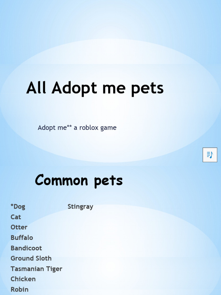 All Adopt Me Pets | PDF