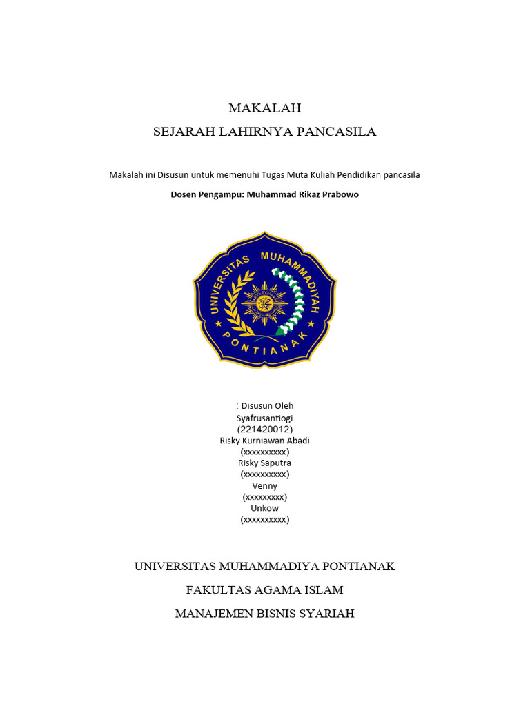 Makalah Sejarah Lahirnya Pancasila | PDF