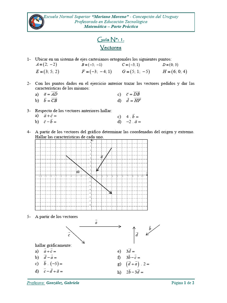 Guia N 1. Vectores | PDF