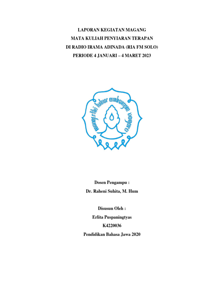 Laporan Kegiatan Magang | PDF | Kajian Bahasa Asing