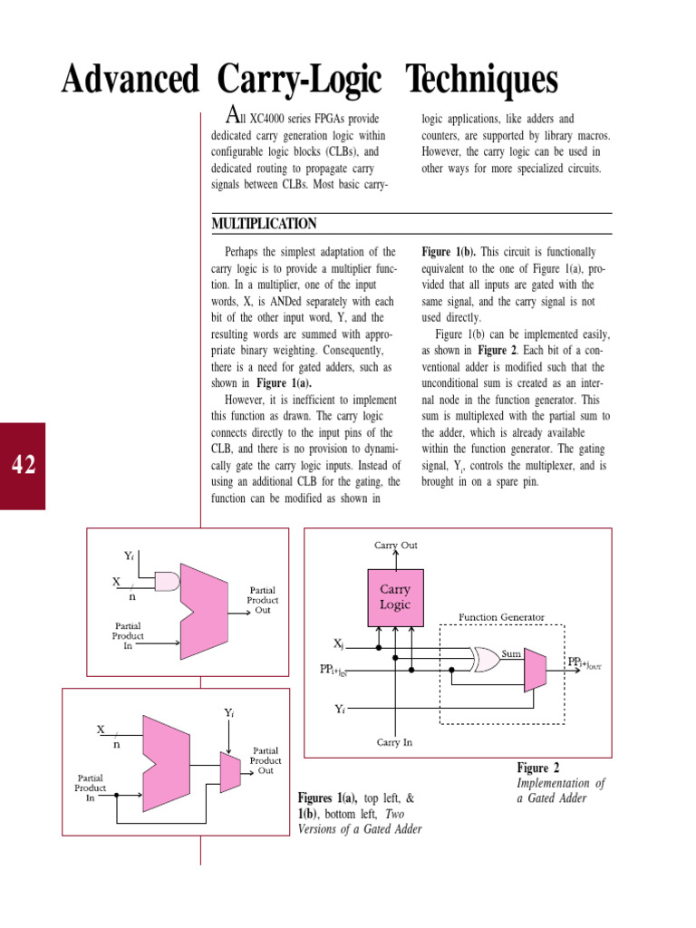 Advanced Carry-Logic Techniques | PDF | Computer Science | Computing