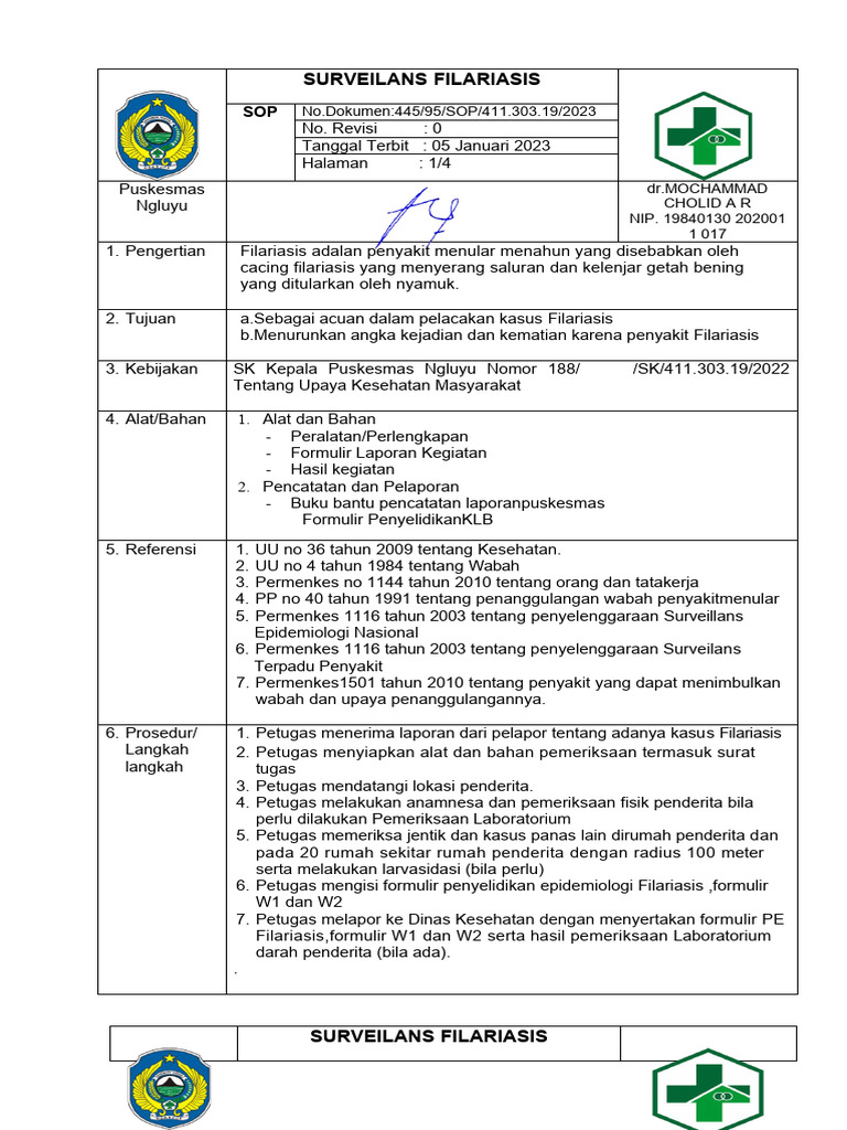 8.sop Se Filariasis | PDF