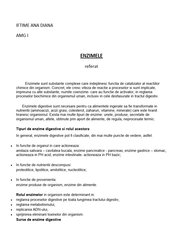 Enzimele | PDF