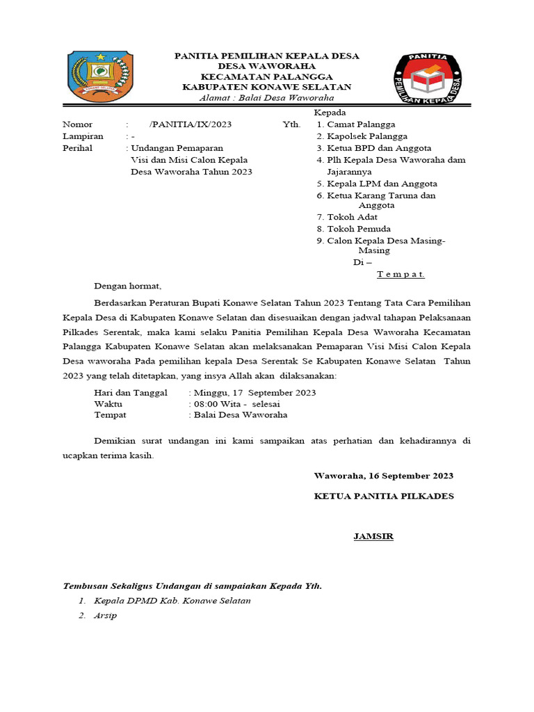 Undangan Visi Misi | PDF