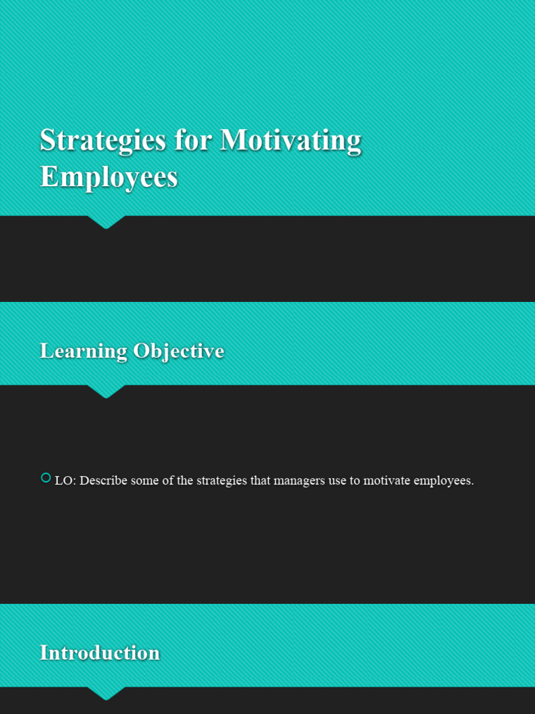Effective Employee Motivation Strategies | PDF | Motivational | Motivation