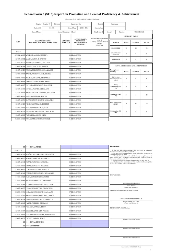 Sf5 2022 Grade-6-Obedience | PDF