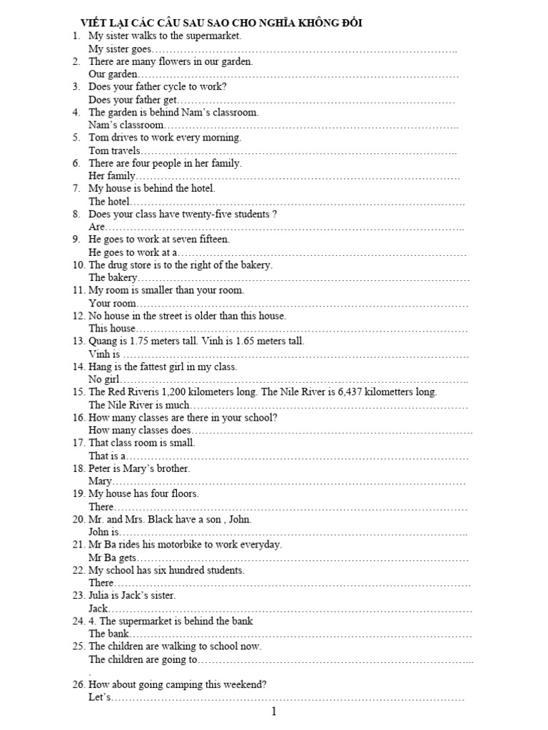 Rewrite and Make Question For The Underline | PDF