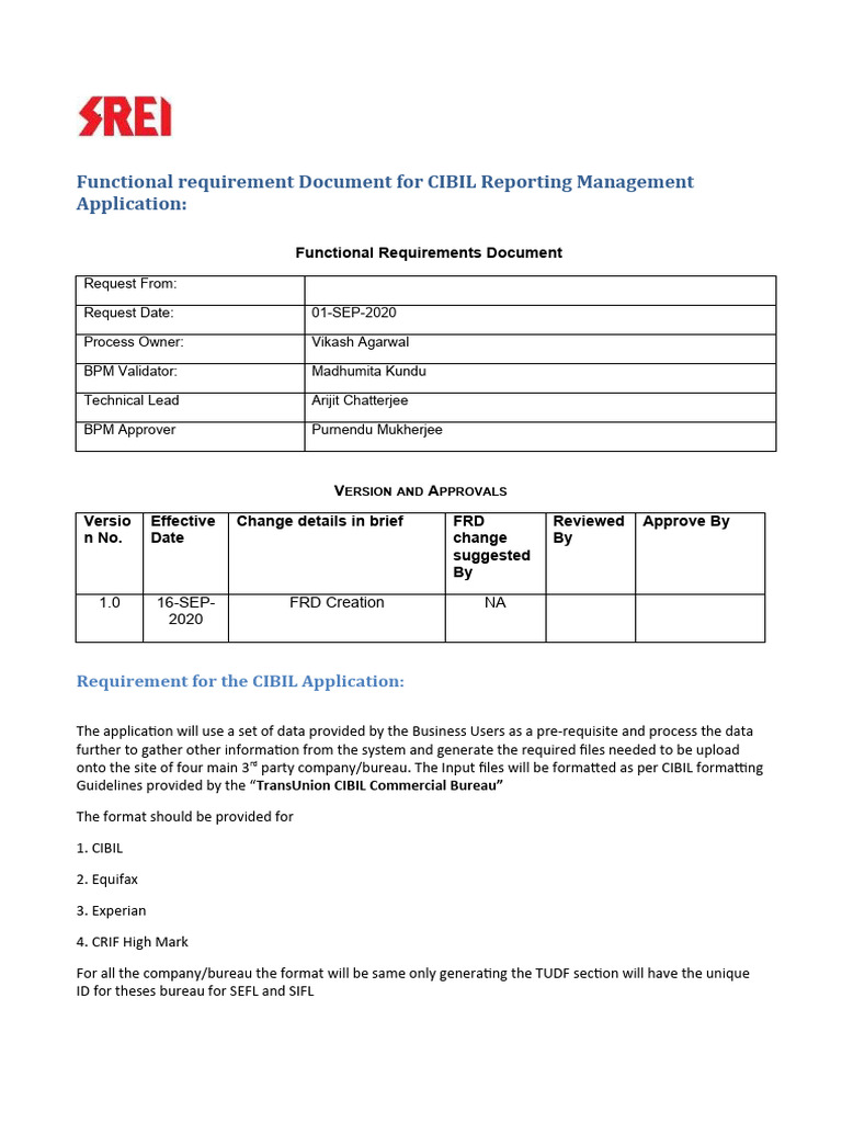 FRD Cibil Report Application | PDF | Computer File | Credit