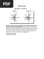 Trabajo 2 Topografia RUMBO Y AZIMUT | PDF | Azimut | Navegación