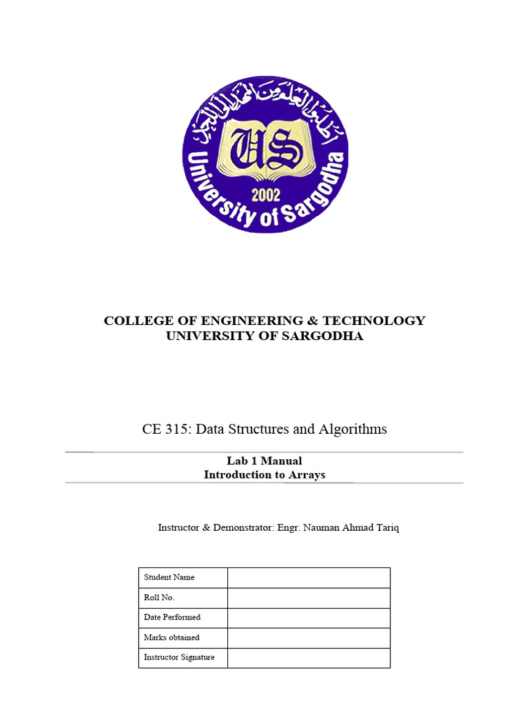 Lab Manual 1 | PDF | Laboratories | C++