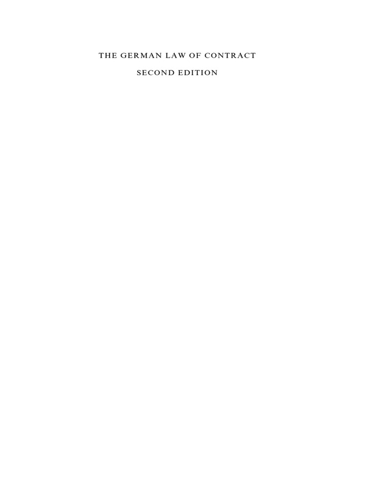 (B. S. Markesinis, Hannes Unberath, Angus Johnston - German Contract ...